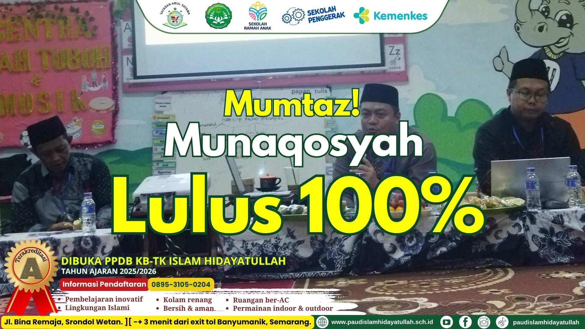 Hasil Munaqosyah TK Islam Hidayatullah Lulus 100%, Anak-Anak Tampil ...
